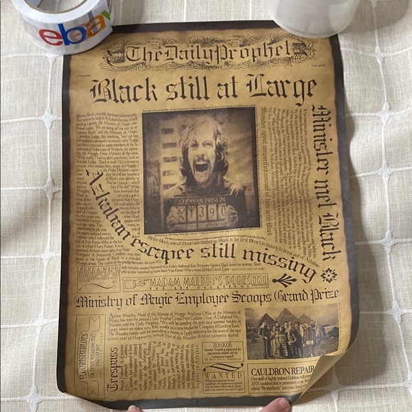 Art | Harry Potter The Daily Prophet Newspaper Black Still At Large ...